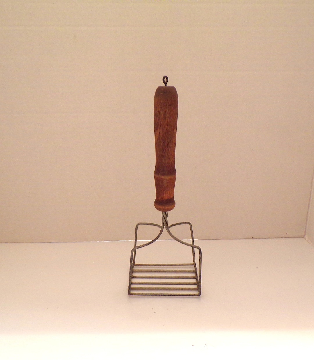 Vintage Potato Masher 4 Prong Parallel Wire Base Turned Wood - Etsy