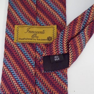 Vintage Striped Silk Necktie Innocenti Tom James - Etsy