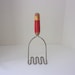 Vintage Androck Potato Masher Made in USA Painted Red and Cream Wood ...