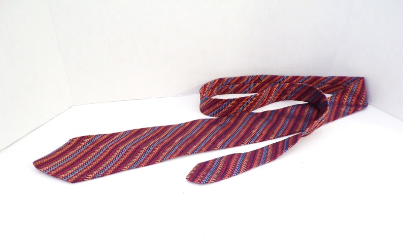 Vintage Striped Silk Necktie Innocenti Tom James - Etsy
