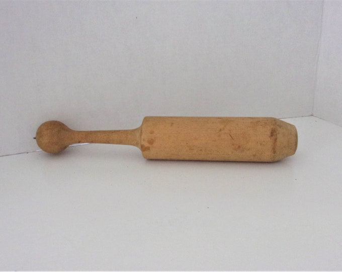 Vintage Turned Wood Masher Pounder Pestle Muddler Pusher Light ...