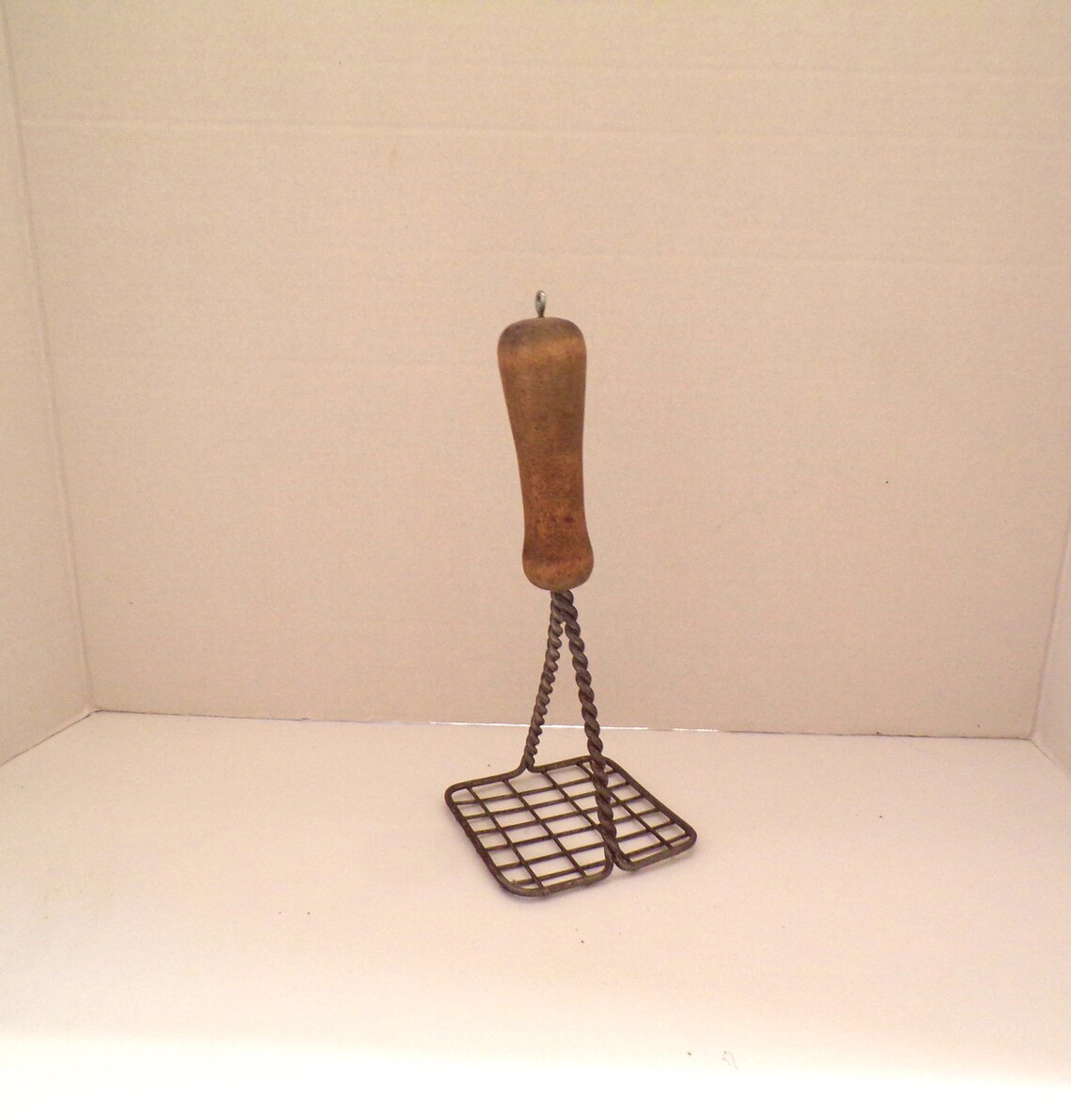 Vintage Potato Masher Checkerboard Wire Wood Handle - Etsy