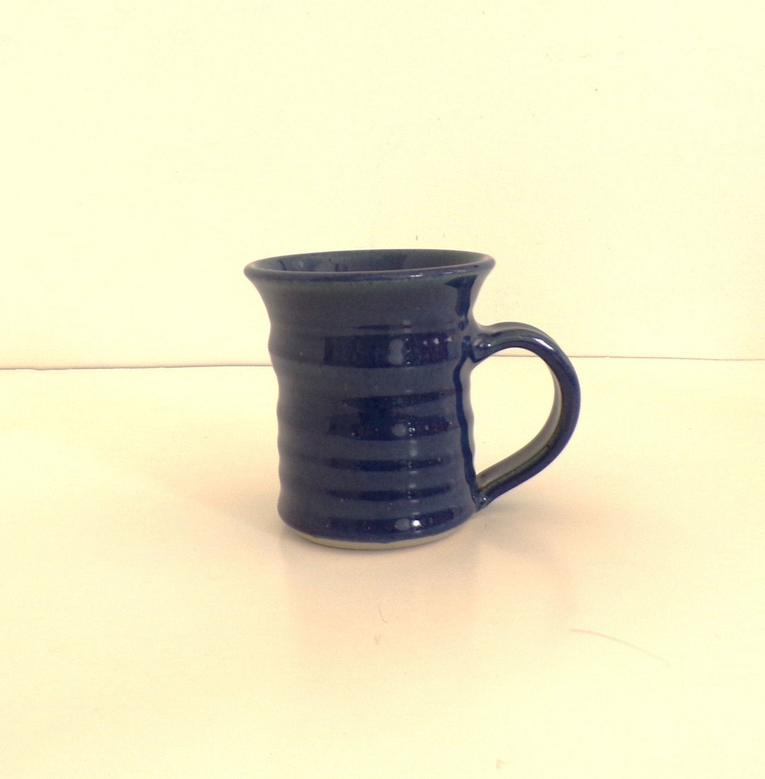 Clyde Gobble Signed Coffee Mug 1999 Cobalt Blue Wheel Thrown - Etsy