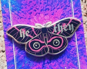Pronoun Pin They He | Etsy
