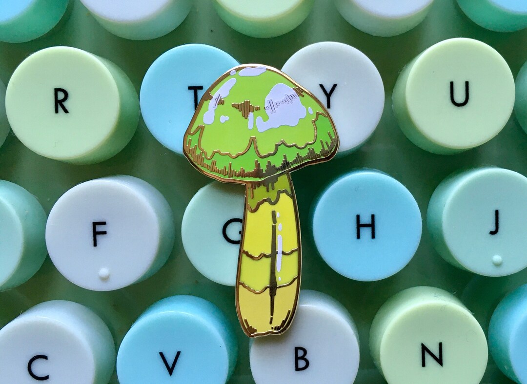 Parrot Toadstool Green Mushroom Hard Enamel Lapel Pin - Etsy