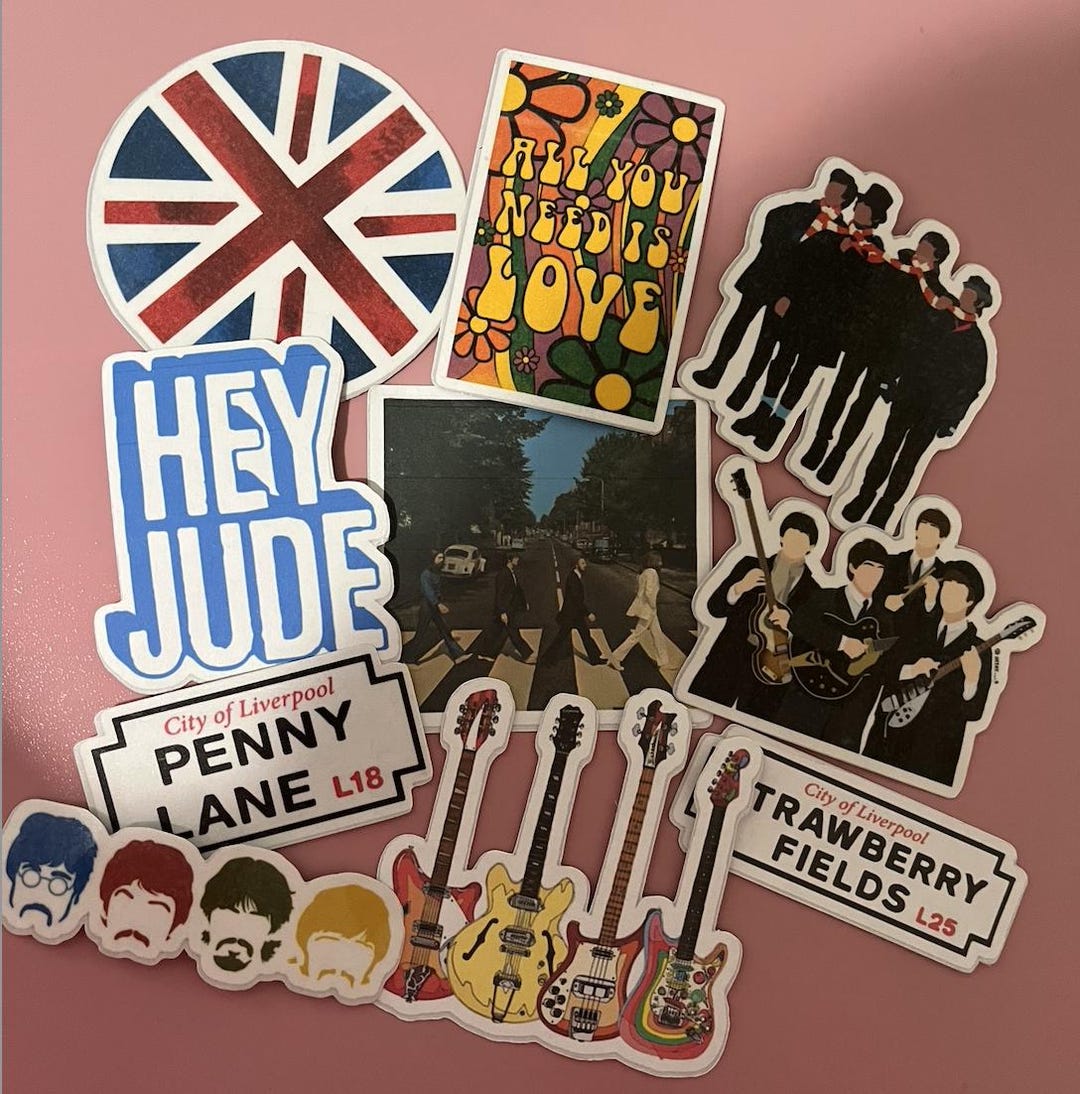 The Beatles Assorted Stickers - Etsy