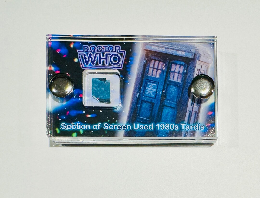 Doctor Who Section of Screen Used 1980's TARDIS Mini Display With Coa ...