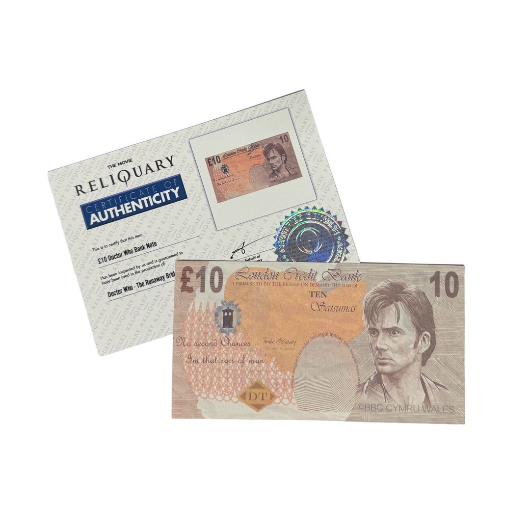 Doctor Who - Production Made 10 Pound Bank Note / Money From Runaway ...