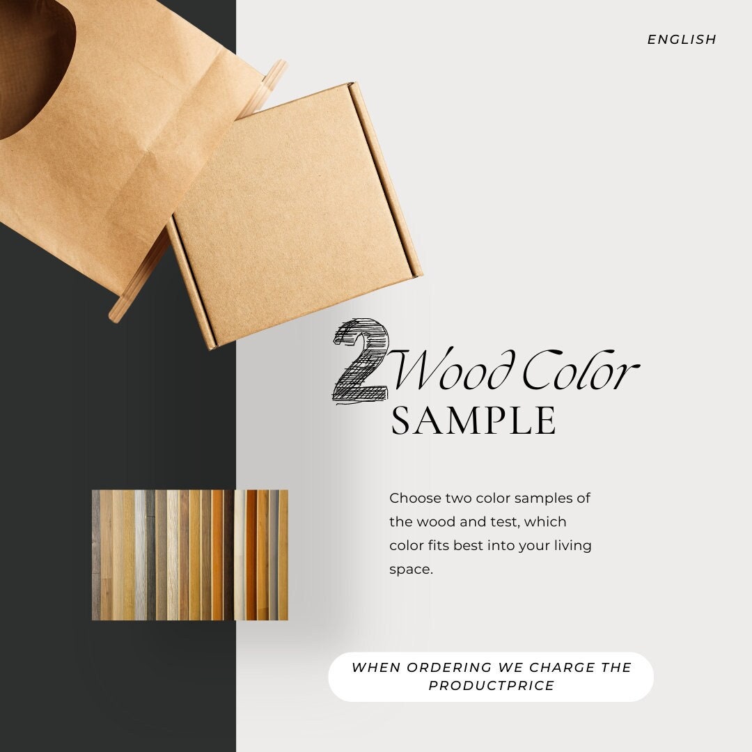Set of 2 Handcrafted Color Samples, Two Samples of Our Oak Wood in the ...