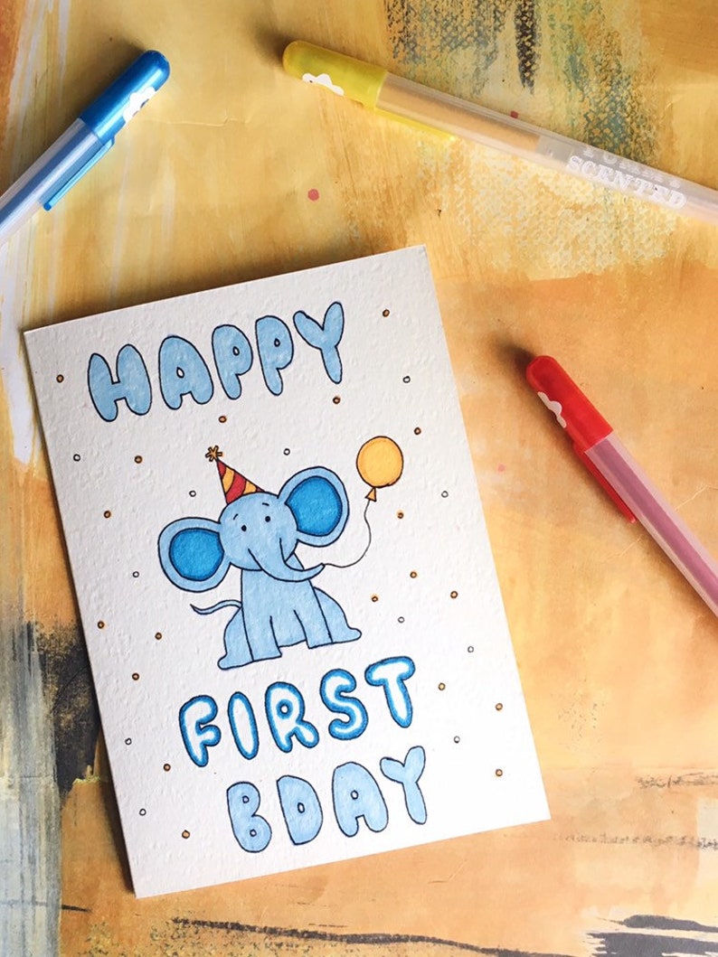First Birthday Greeting Card - Etsy