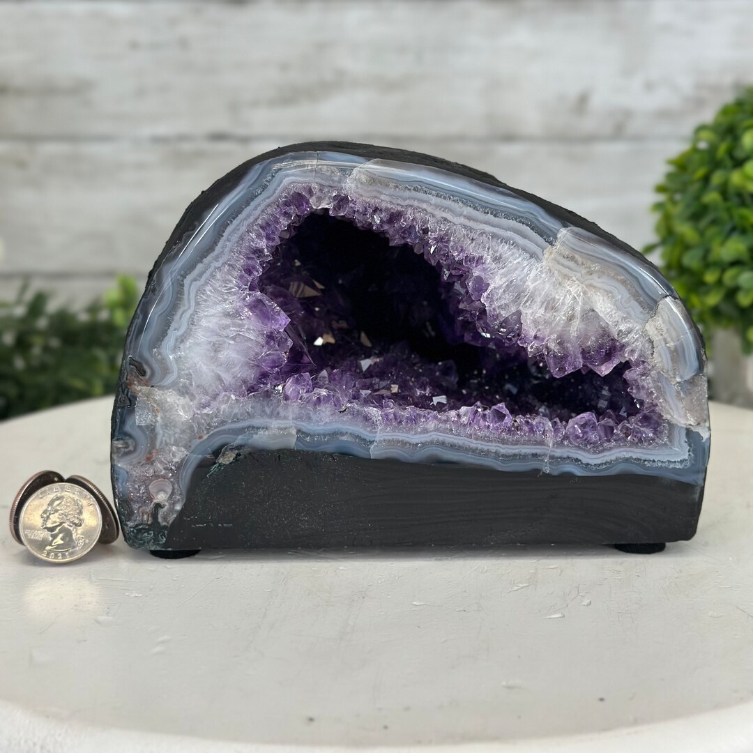 Extra Plus Quality Brazilian Amethyst Cathedral, 8.1 Lbs & 4.75 Tall ...