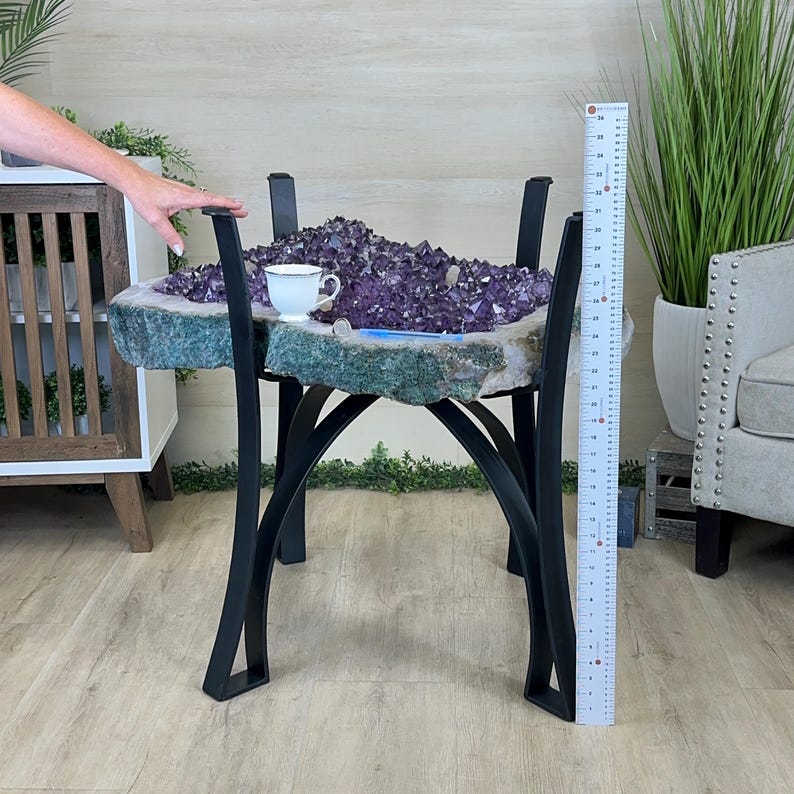 Large Amethyst Dining Table, Super Quality, 372.6 Lbs & 30.5" Tall ...