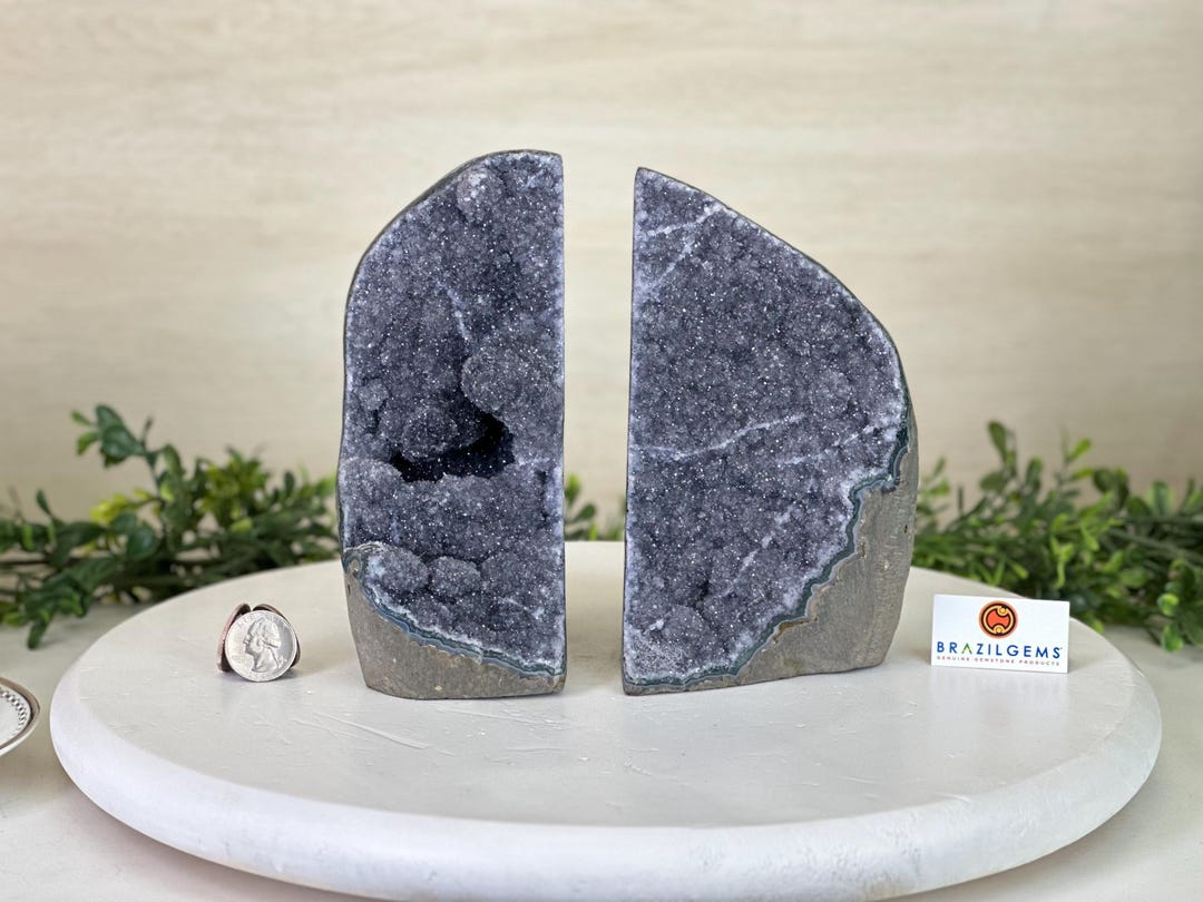 Extra Plus Quality Amethyst Bookends, 9.4 Lbs & 7.1" Tall #5151AM-089 ...