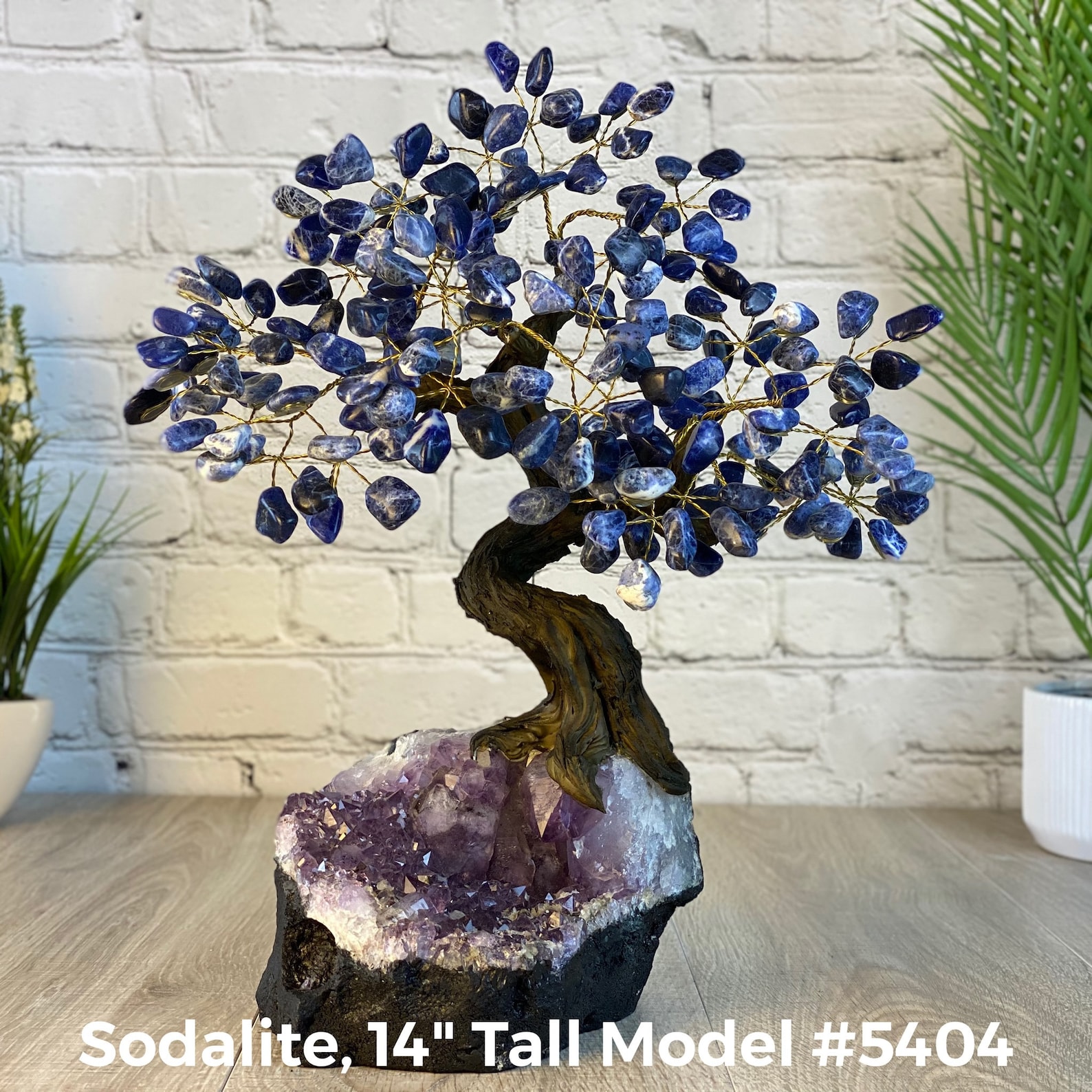 14 Tall Handmade Gemstone Tree W/ Crystal Cluster Base - Etsy