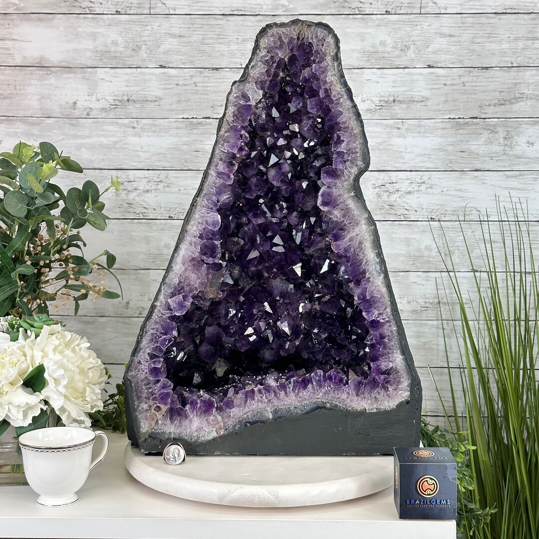 Extra Plus Quality Brazilian Amethyst Cathedral, 74.4 Lbs & 21" Tall ...