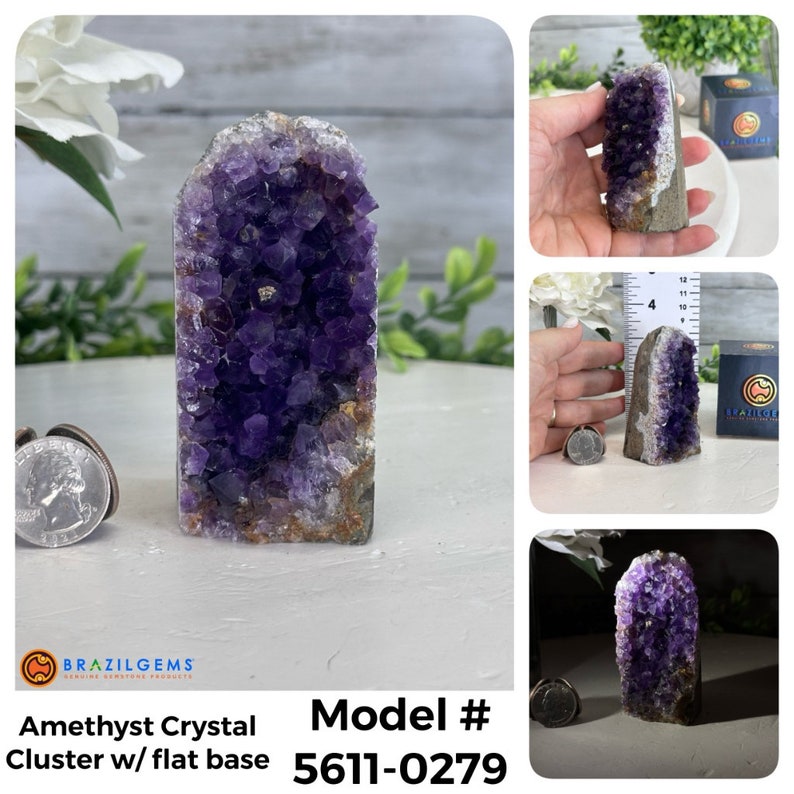 Small Amethyst Crystal Clusters W/ Flat Base, Group 4, Many Options ...