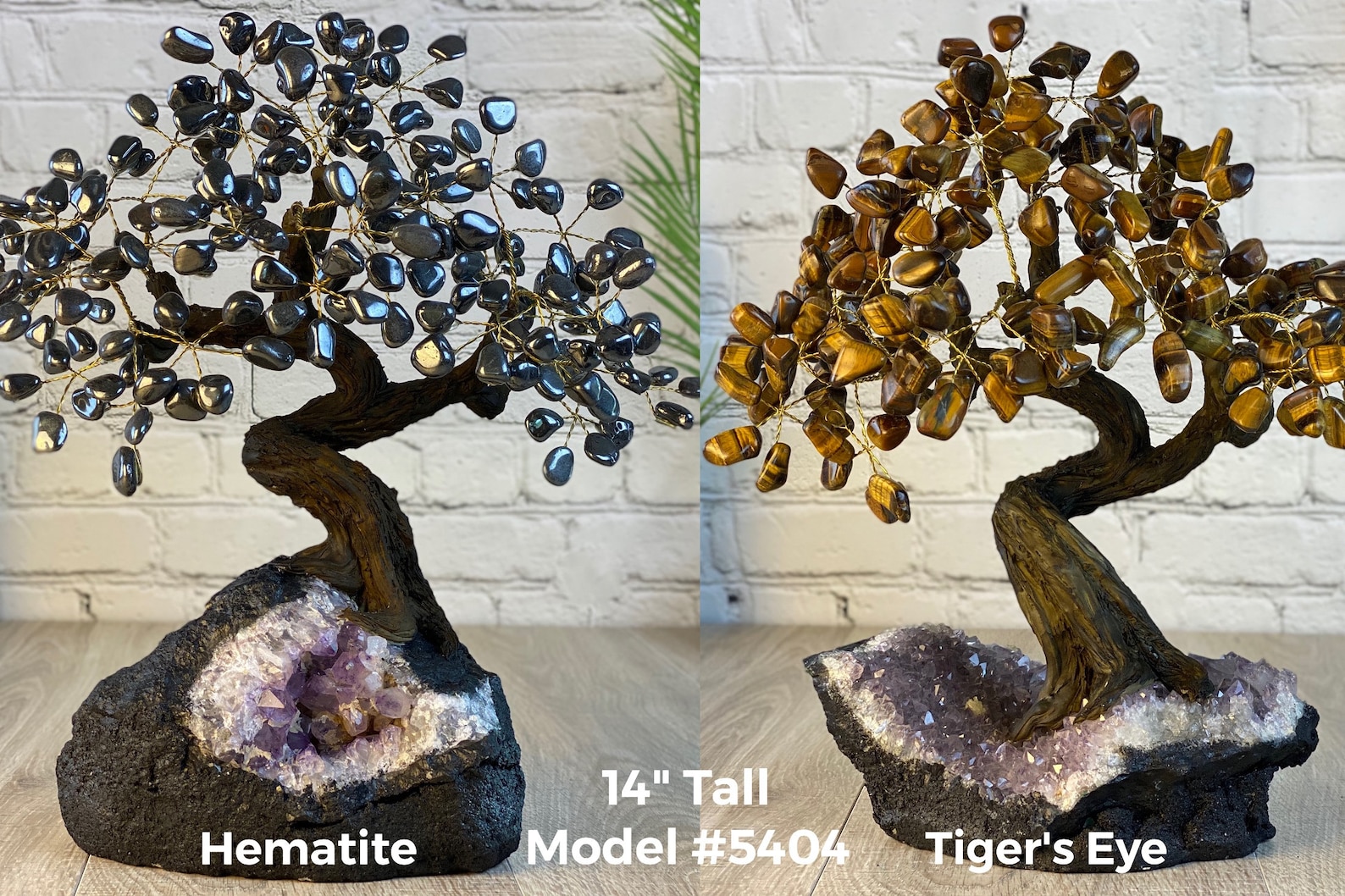 14 Tall Handmade Gemstone Tree W/ Crystal Cluster Base - Etsy