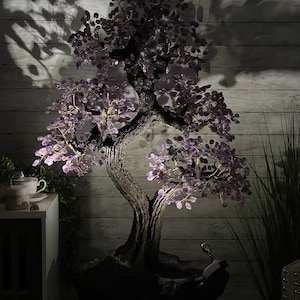 43" Tall Special Amethyst Gemstone Tree W/ Amethyst Base, 1140 Gems ...