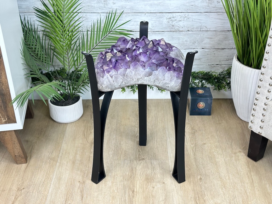 Super Quality Amethyst Geode Side Table, 46.2 Lbs, 21.7" Tall #1384 ...