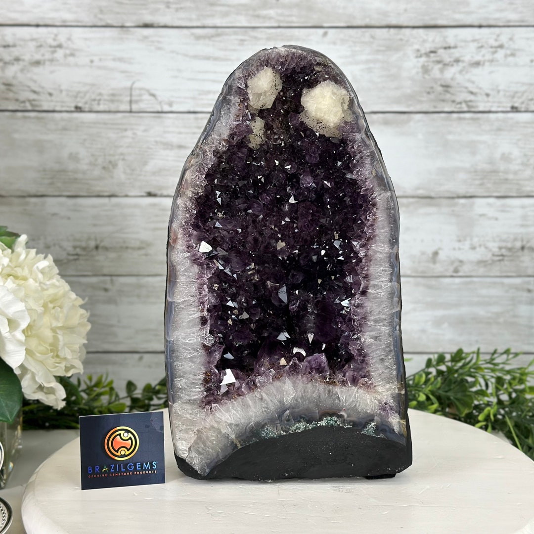 Extra Plus Quality Brazilian Amethyst Cathedral, 16 Lbs & 11.8" Tall ...