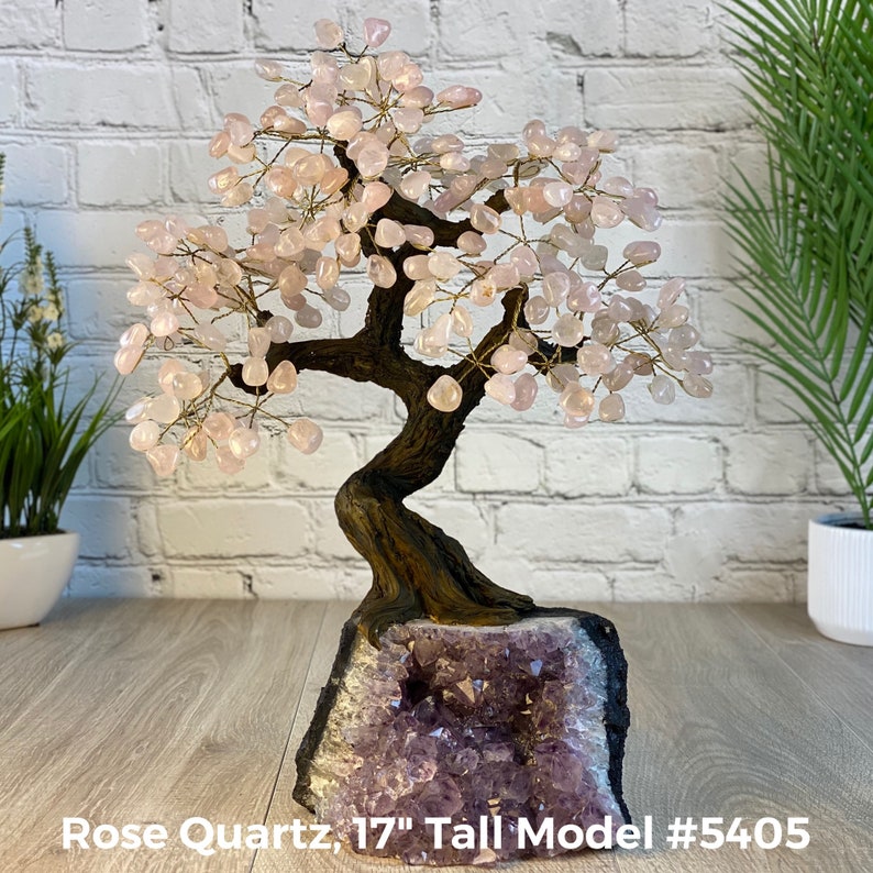 17 Tall Handmade Gemstone Tree W/ Crystal Cluster Base - Etsy