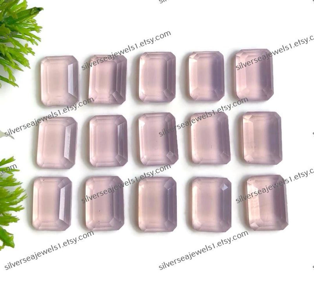 Mystic Pink Quartz Rectangle Shape Gemstone, 10x14mm Faceted 10pcs Lot ...
