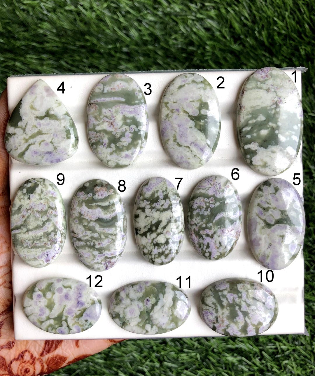Natural Peace Jade Cabochon, Naural Semi Precious Gemstone for Jewelry ...