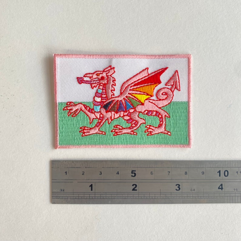 Queer Progress Pride Welsh Dragon Flag Embroidery Iron-on Patches - Etsy