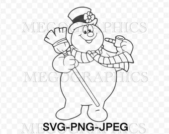 Frosty Snowman Svg | Etsy