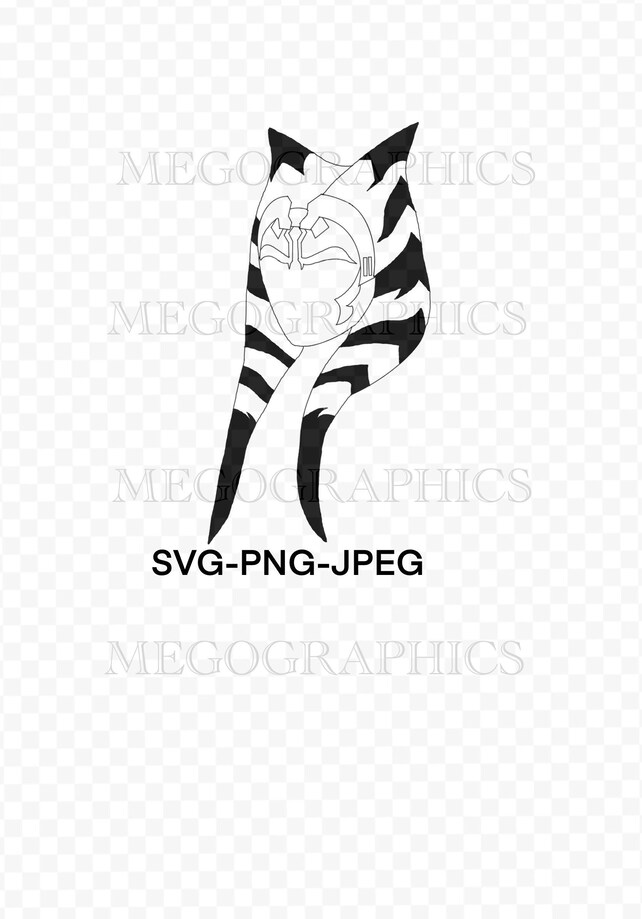 Ahsoka Face Markings Stencil - Etsy