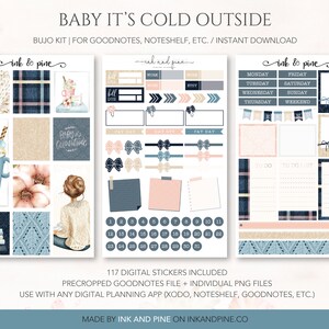 Baby It's Cold Outside Bujo Digital Stickers Cozy Winter Goodnotes ...