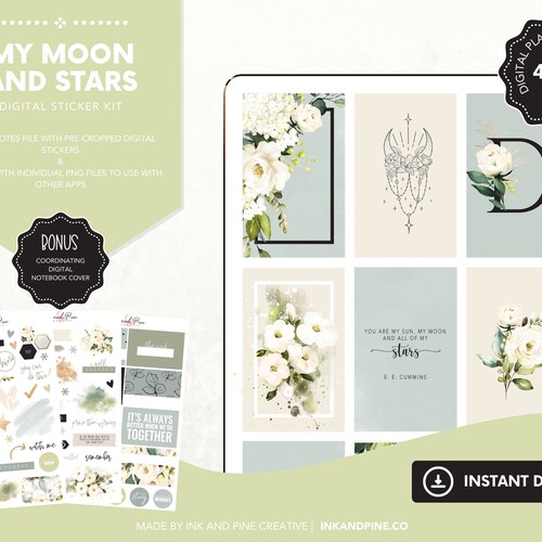 Digital Stickers Digital Planner Stickers Goodnotes - Etsy