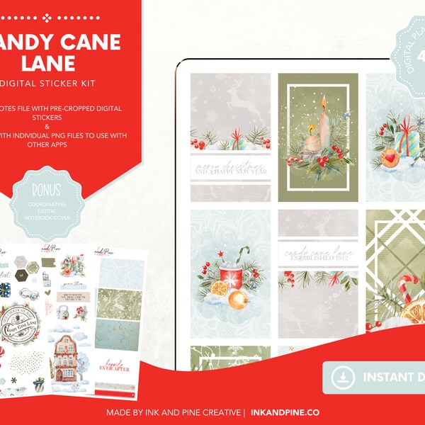 Candy Cane Lane Stickers - Etsy