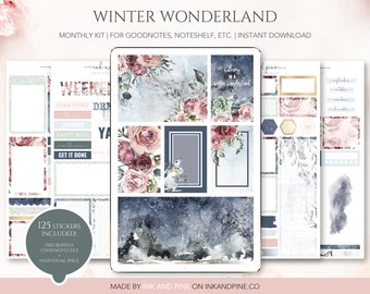 Winter Days Mini Digital Sticker Set - Etsy