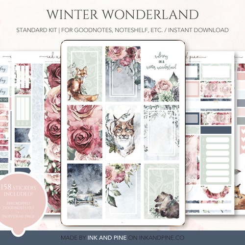Winter Digital Planner Stickers Goodnotes Stickers A Winter - Etsy