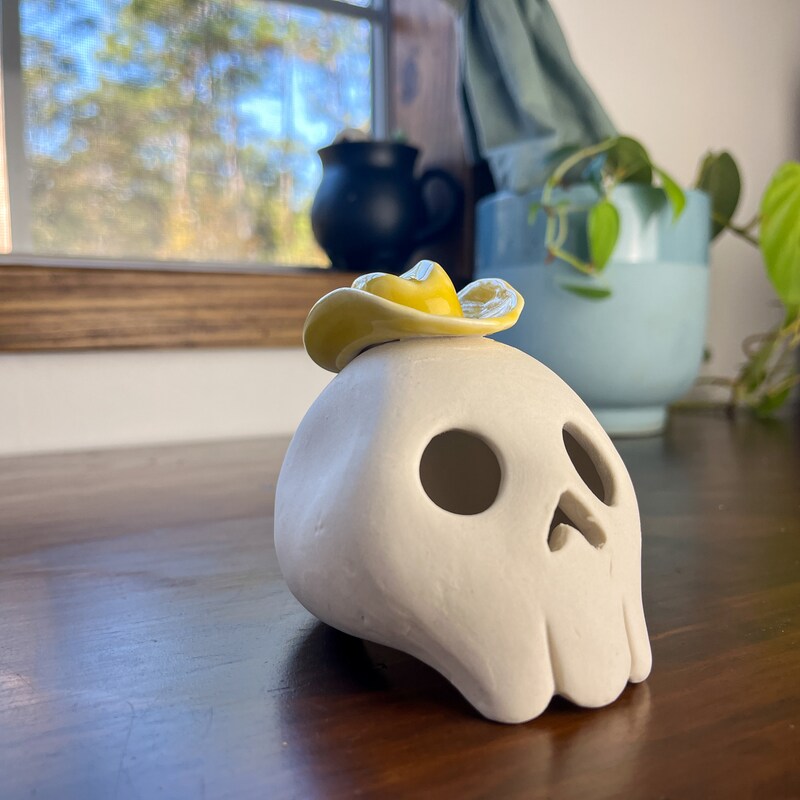 Clay Skull - Etsy