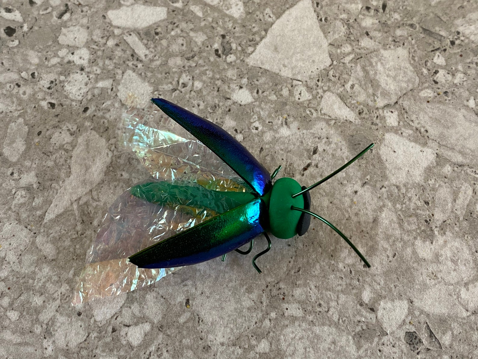 Cute Iridescent Blue Green Jewel Beetle Figurine - Etsy