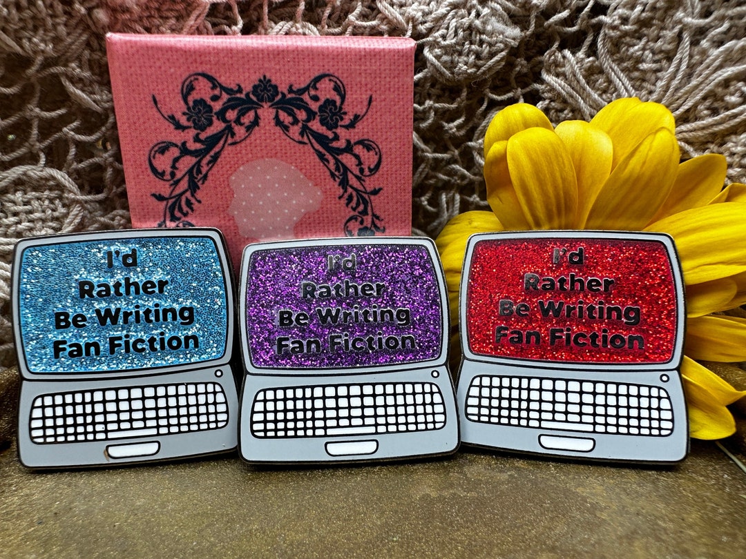 Writing Fan Fiction Enamel Pin - Etsy