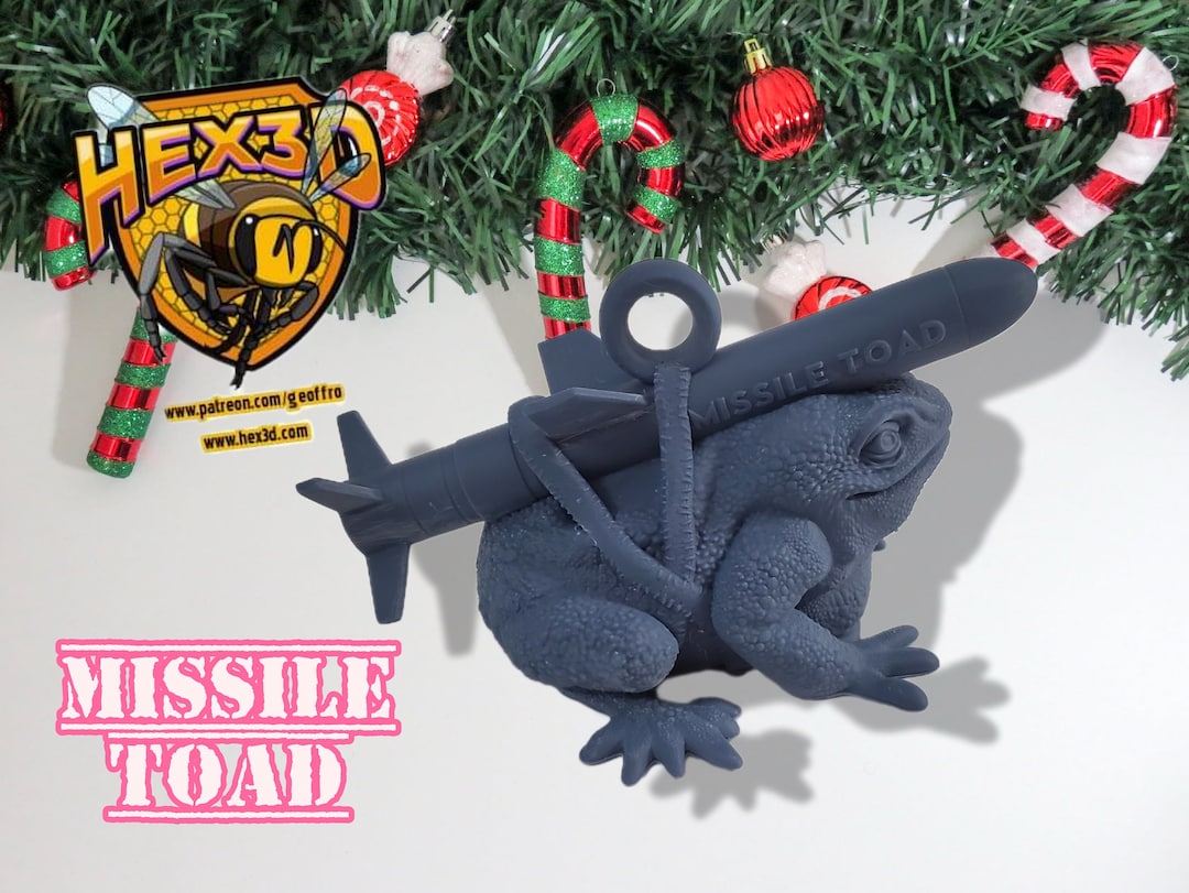 Deck the Halls With Festive Fun: Christmas Missile Toad Ornament ...