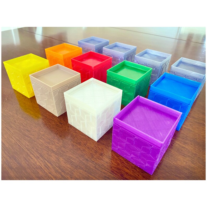 Cubitos - No Lid Lift - Deluxe 3D Printed Box Replacements, Includes ...