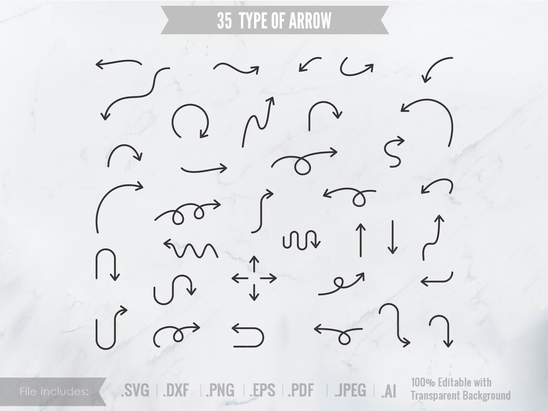 Flecha svg, seta png, clipart de seta, seta, seta desenhada à mão ...