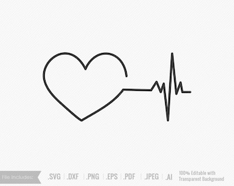 Atrial Fibrillation Awareness SVG A-FIB Heart Patient - Etsy