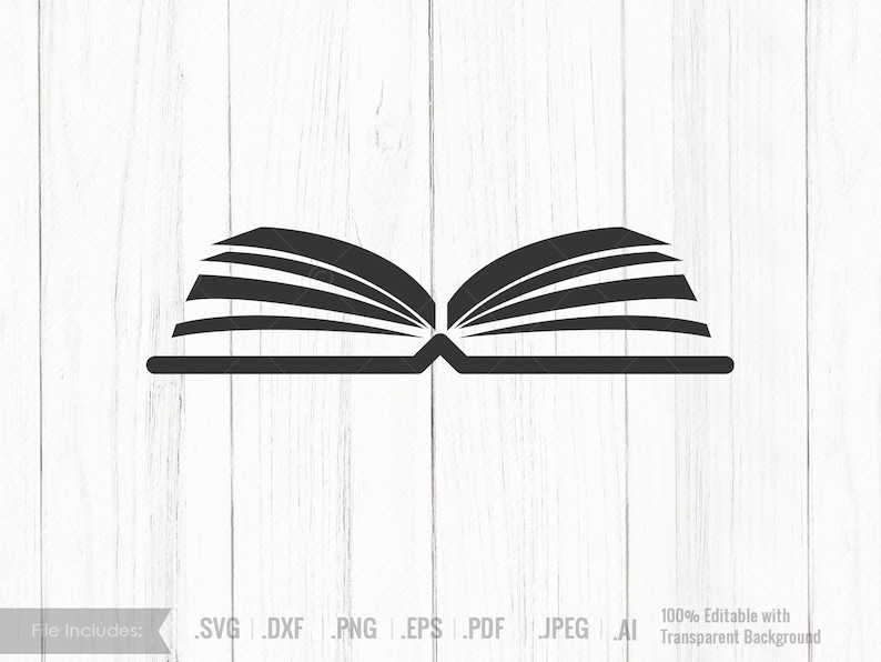 Open Book, Book Svg, Open Book Cricut Svg ,open Book Graphic, Education ...