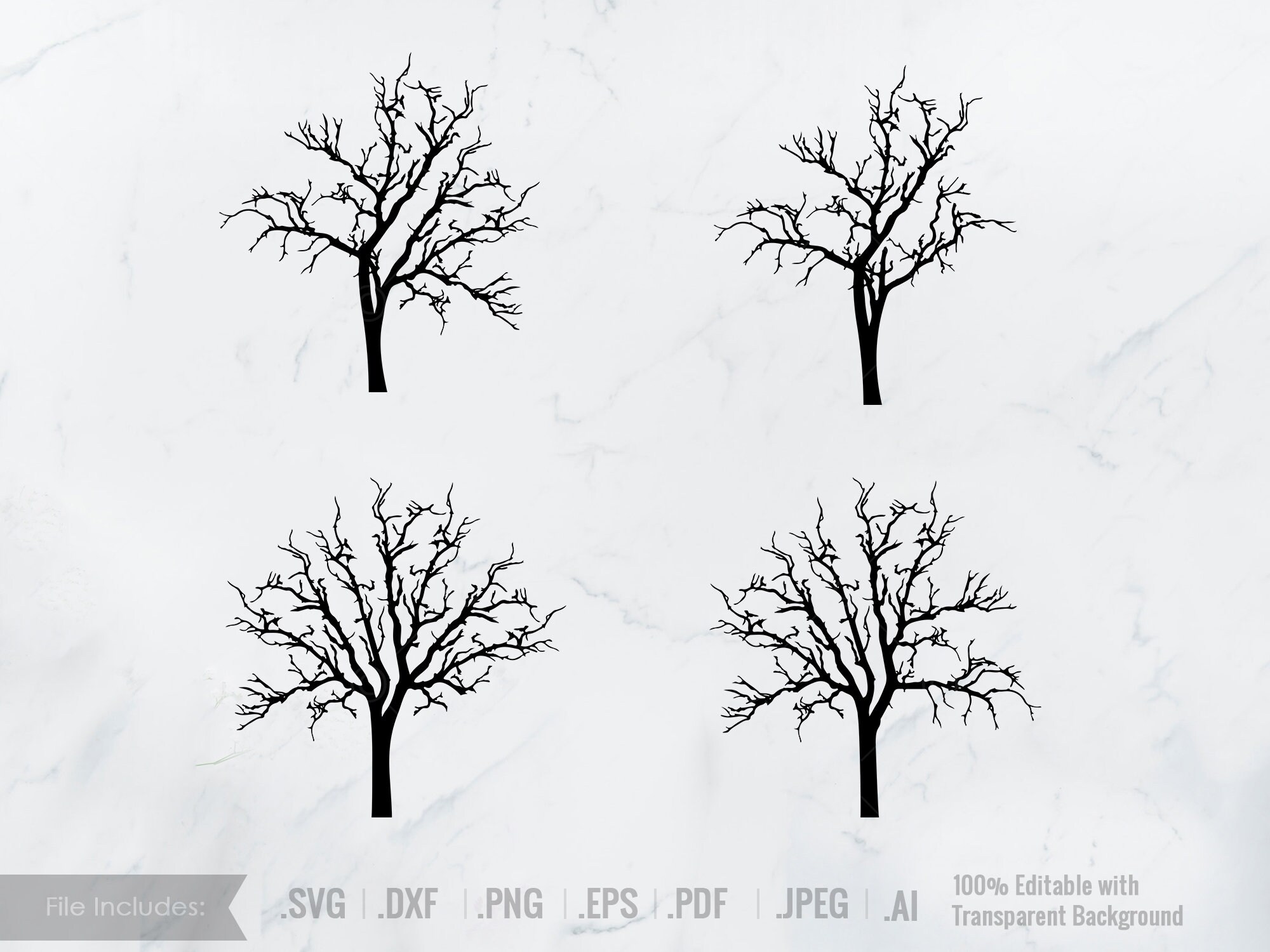 Leafless Tree Clipart Black And White