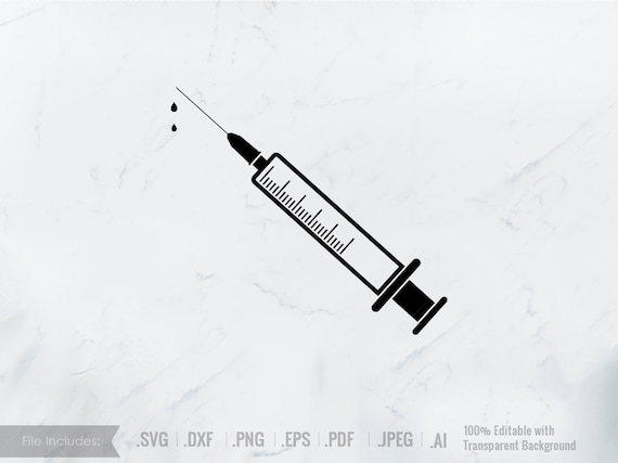 Injection SVG Injection Syringe Svg Syringe Vaccine Svg | Etsy