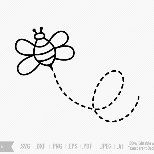 Flying Bee Svg - Etsy