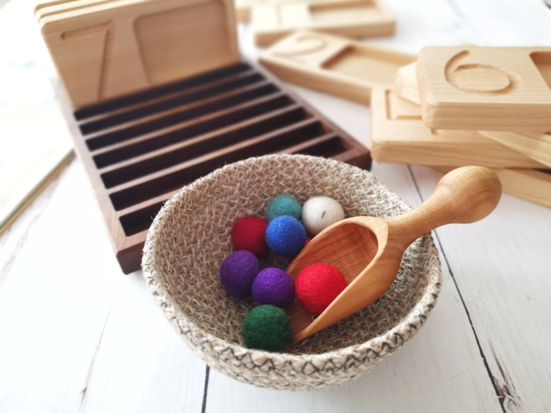Wooden Counting Tray Homeschool Materials Waldorf Learning - Etsy