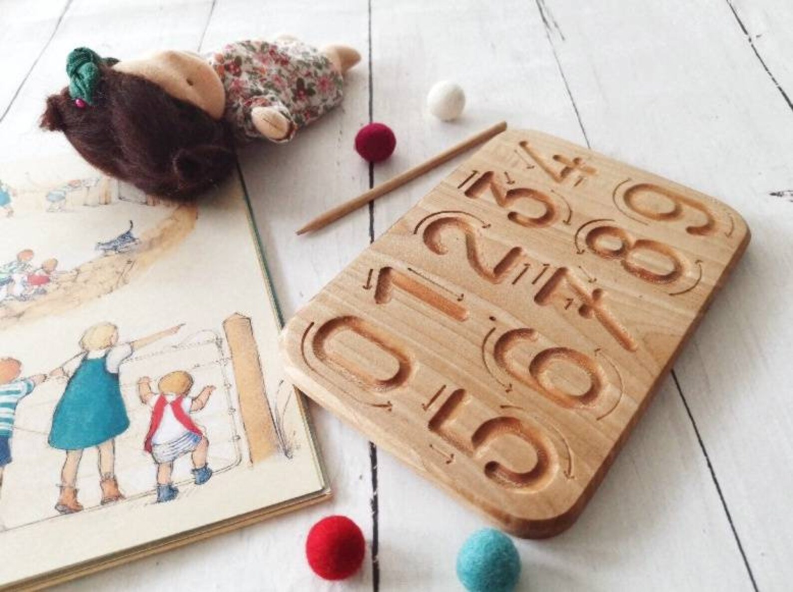 Number Tracing Board Homeschool Materials Finger Tracing - Etsy