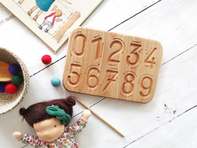 Finger Tracing Board Montessori Number Tracing Board - Etsy