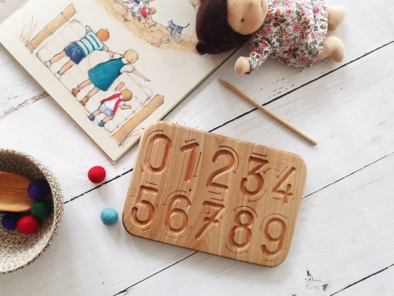 Finger Tracing Board Montessori Number Tracing Board - Etsy